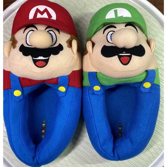 Nintendo | Shoes | Nintendo Super Mario Bros 3d Plush Bedroom Slippers ...